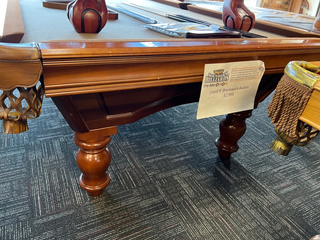 (SOLD) Used 9' Brunswick Avalon Pool Table – coolpooltables.com