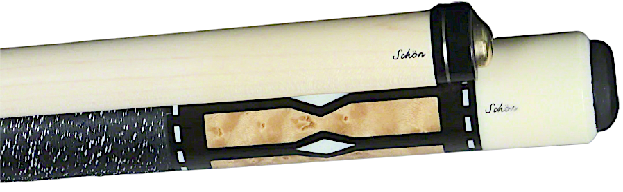 Schon STL8 Two-Piece Ebony/Birdseye Maple Cue Stick – coolpooltables.com